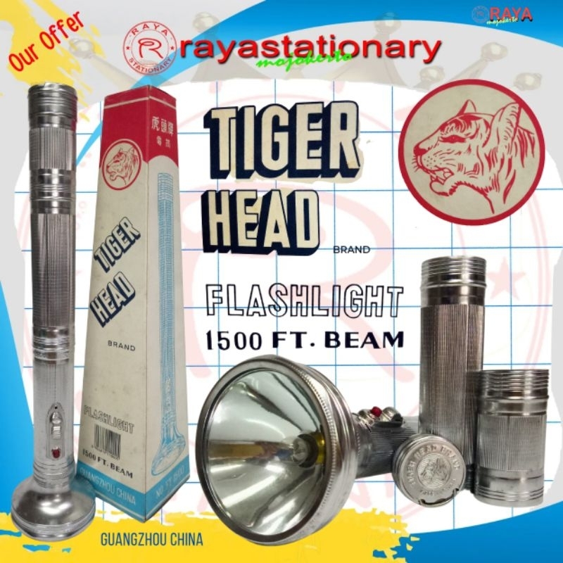 Jual Tiger Head Brand 1500 Feet Beam Flashlight / Lampu Senter / Lampu ...