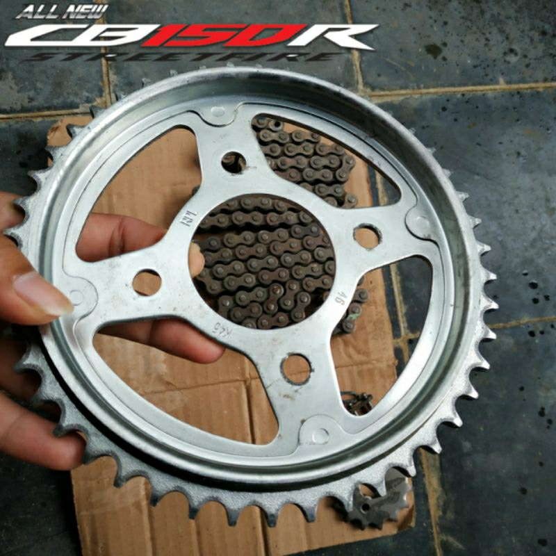 Jual GEAR SET Gir set Rantai CB150R LED, CBR150R ORIGINAL COPOTAN ...