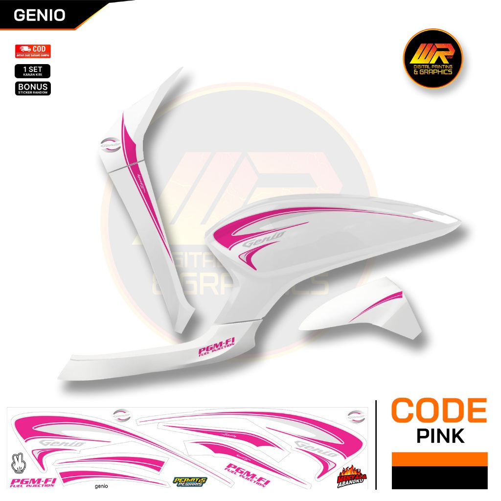 Jual Striping New Genio Lis New Bahan Bening Variasi New Sticker ...