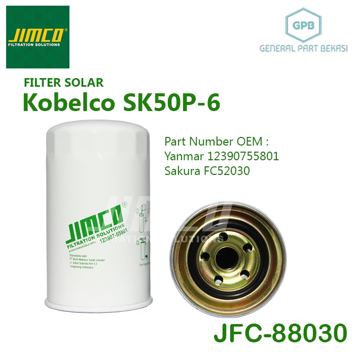 Jual Filter Solar Kobelco SK50P-6 123907-55801 Jimco JFC-88030 JFC88030 | Shopee Indonesia