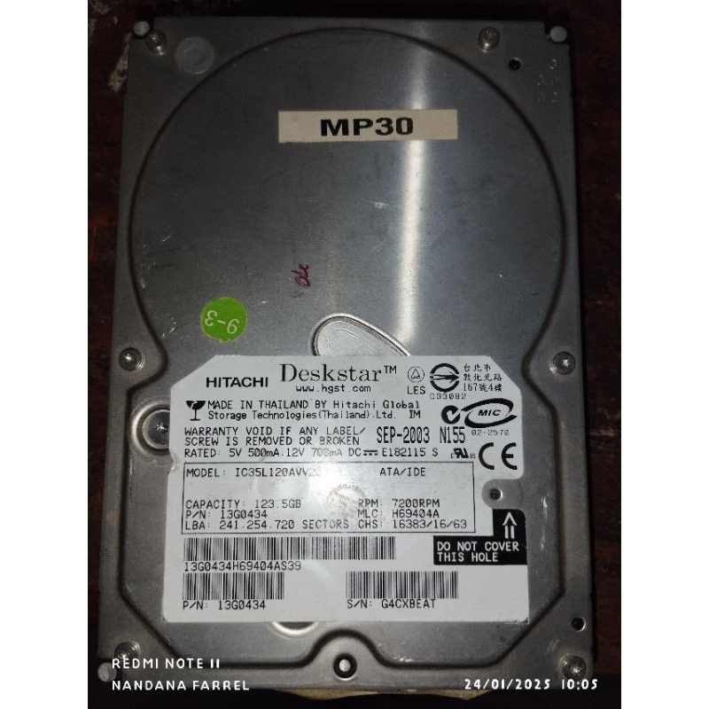 Jual Harddisk Hardisk HDD ATA/IDE 3.5 inch games & tool lengkap aneka ...