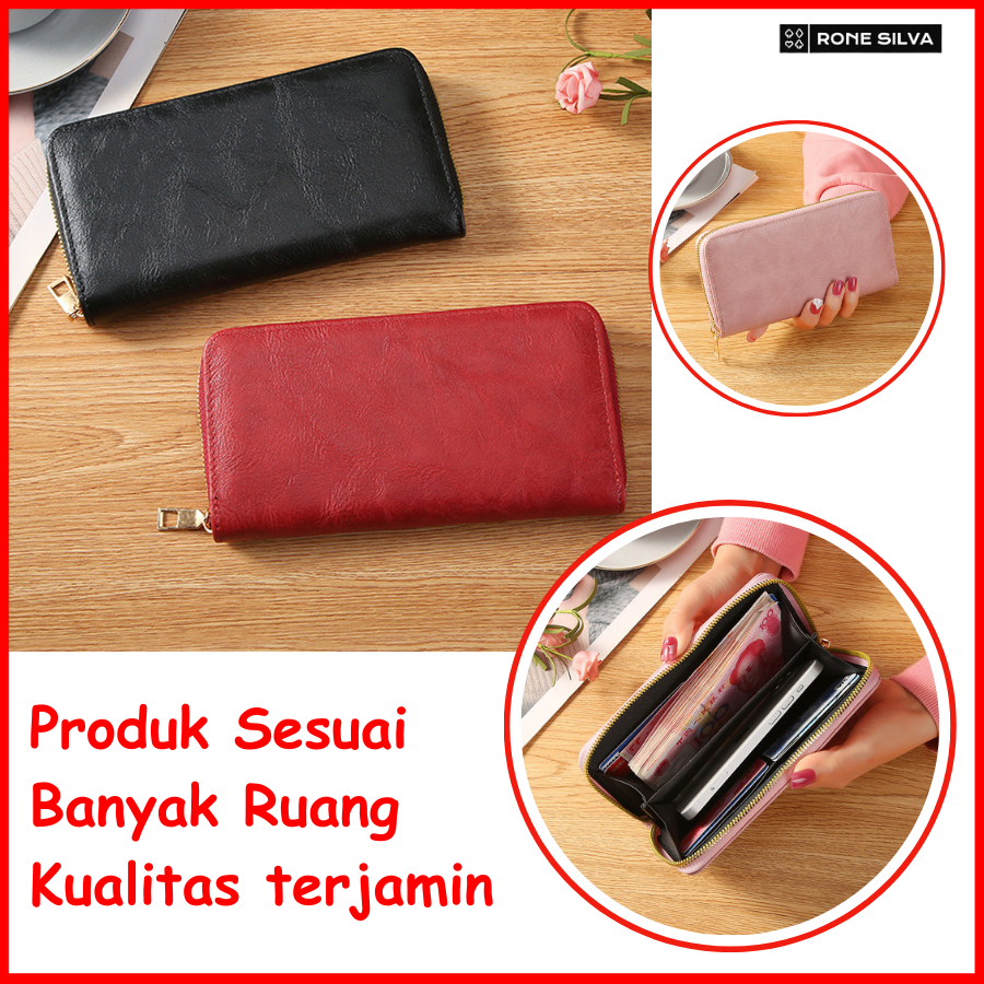 Jual Dompet Perempuan Panjang Lipat Resleting Wanita Besar Pink Uang ...