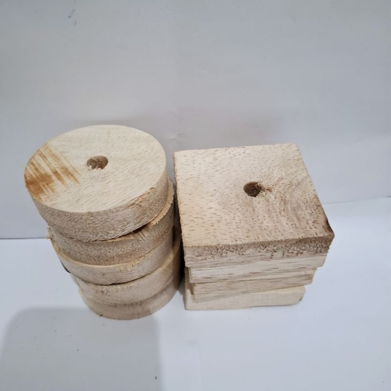 Jual Roset Kayu Bulat Dan Kotak Per 5pcs-Roset Kayu Murah-Bulat Dan ...