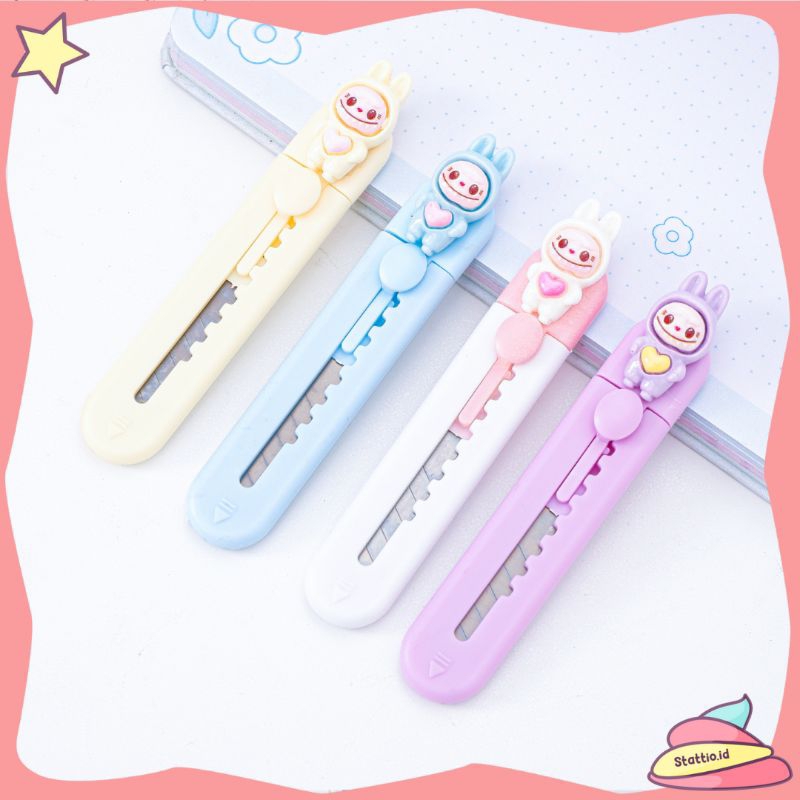 Jual Cutter Mini Panjang Labubu MN-1684 Pemotong Kertas Kater Karakter ...