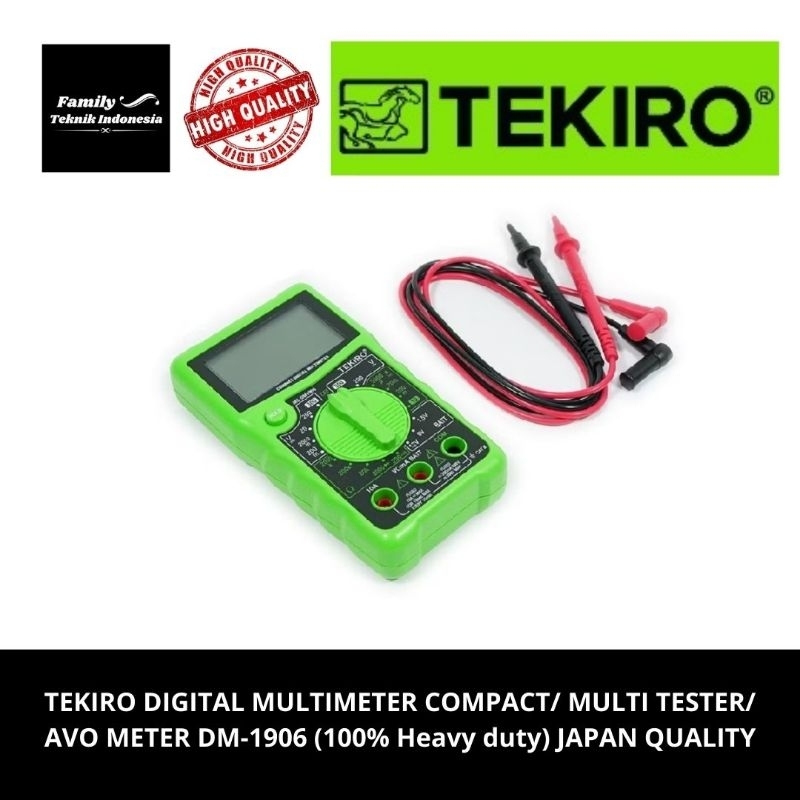 Jual TEKIRO DIGITAL MULTIMETER COMPACT/ MULTI TESTER/ AVO METER DM-1906 ...