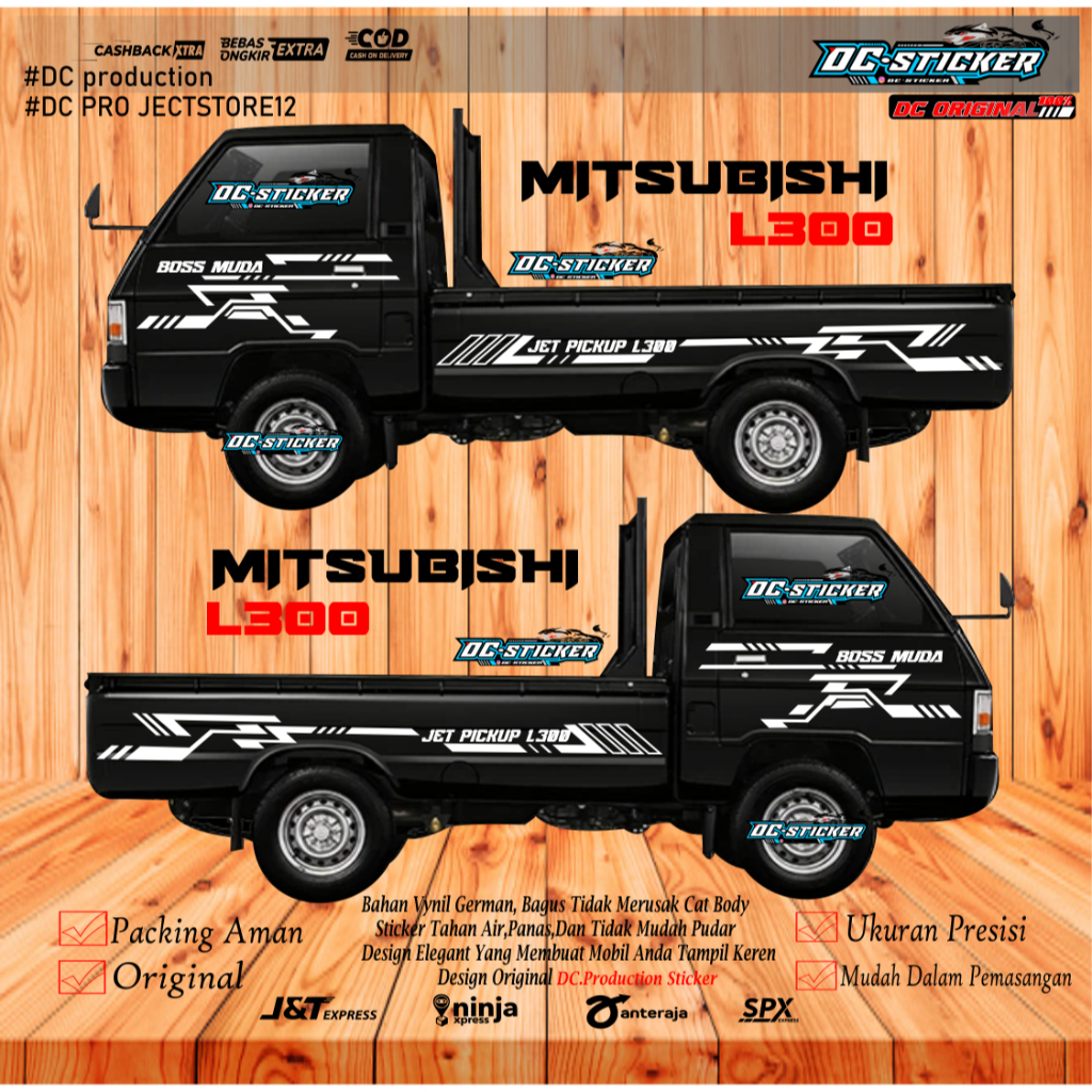 Jual Sticker mobil pick up Mitsubishi L300 Sticker Jet Pickup L300 bisa ...