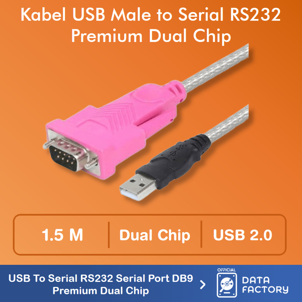 Jual USB Male to Serial RS232 Premium - Kabel USB 2.0 to Serial (RS232 ...