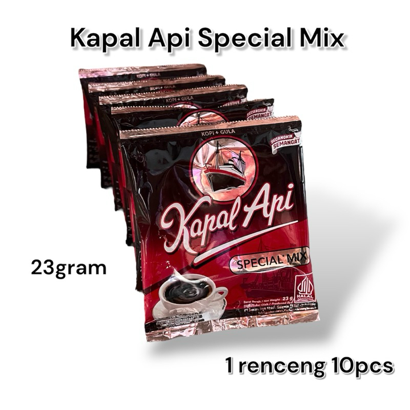 Jual Kopi Kapal Api Special Mix isi 10pcs 1 Renceng 23g | Shopee Indonesia