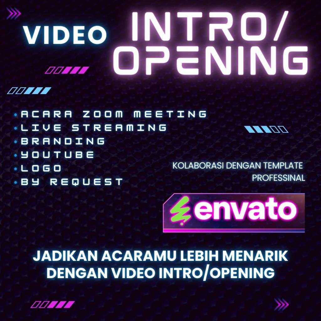 Jual Edit Video Bumper Opening Intro/Outro (Opening Acara Jadi Lebih Keren) | Shopee Indonesia