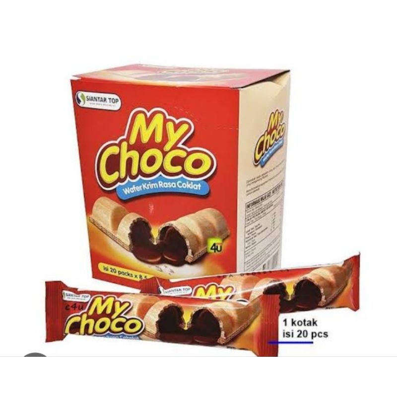 Jual My Choco Water Krim Rasa Coklat Isi 20 Pcs ( Box ) | Shopee Indonesia