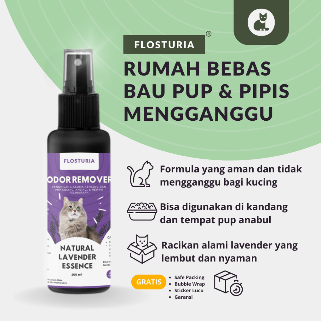 Jual Flosturia Pup Poop Pipis Kucing Pet Odor Remover - 100 ml | Shopee ...
