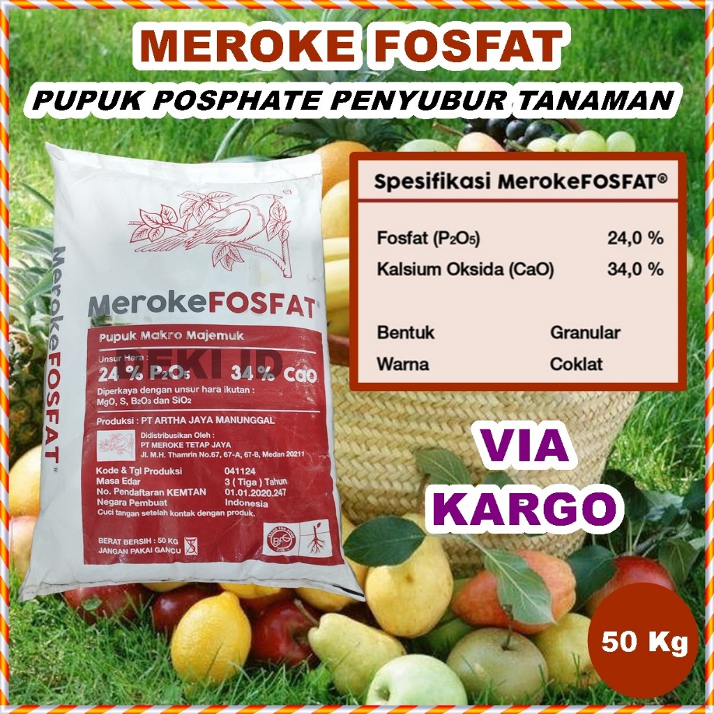 Jual Meroke Fosfat 50 Kg via Kargo Kemasan Pabrik Pupuk TSP Pospat SP ...
