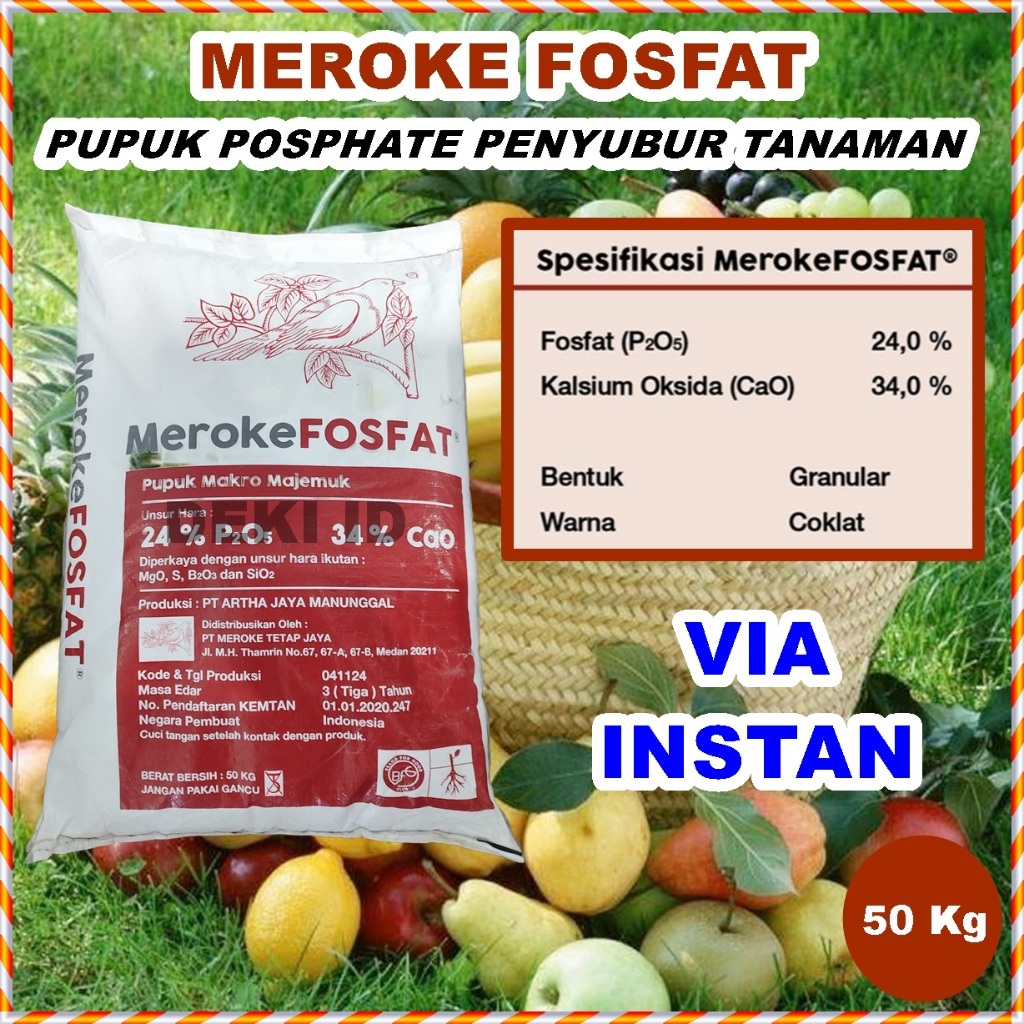 Jual Meroke Fosfat 50 Kg via Instan Kemasan Pabrik Pupuk TSP Pospat SP ...