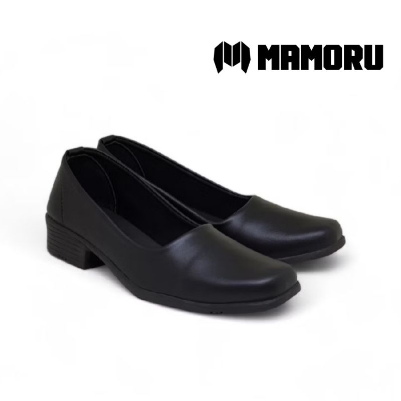 Jual SEPATU FORMAL HAK 3CM PANTOFEL WANITA FANTOFEL CEWEK HITAM POLOS ...