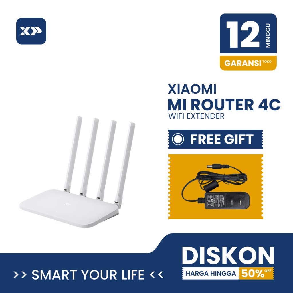 Jual Xiaomi Mi Router 4C Wireless N Router Wi-Fi 300Mbps 4 Antena | Shopee Indonesia