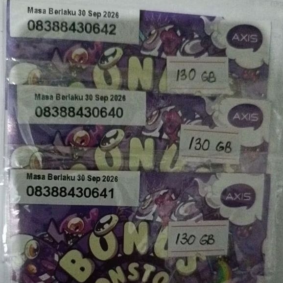 Jual Kartu Axis Nomor Favorit 11/12 Angka & Sudah ada Paket 48GB ...