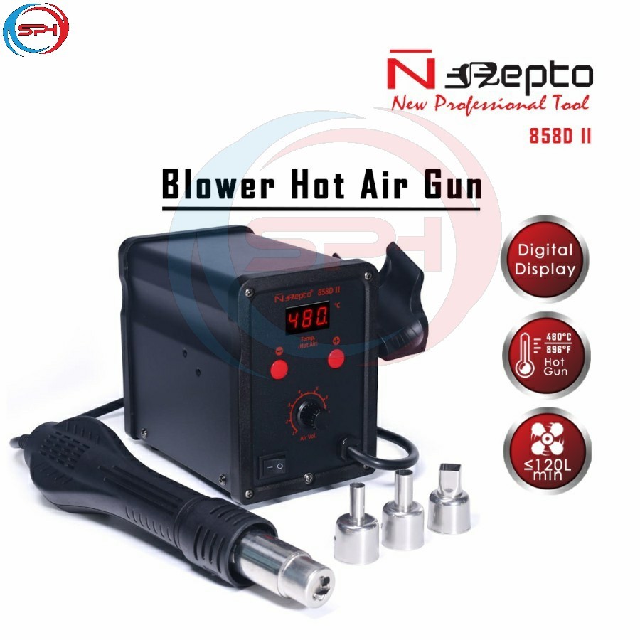 Jual NEPTO 858D II BLOWER HOT AIR GUN solder uap service ORIGINAL ...