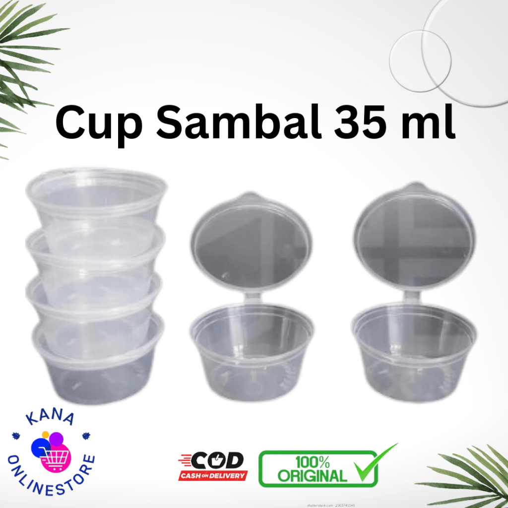Jual Kontainer Saus Klip 35ml / Thinwall Wadah Plastik Cup Saos Sambal ...