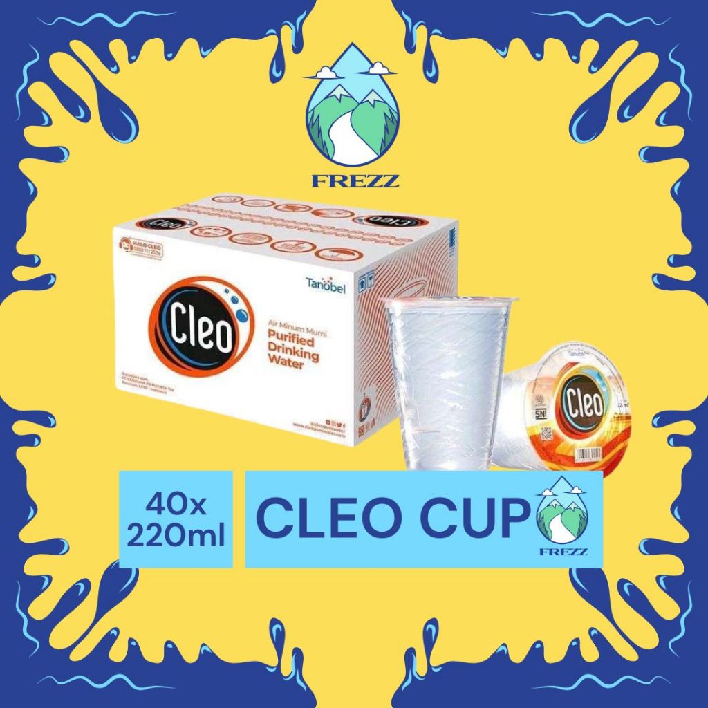 Jual (INSTANT) CLEO GELAS DUS 220ml Isi 40 PCS Per KARTON - READY CLEO ...
