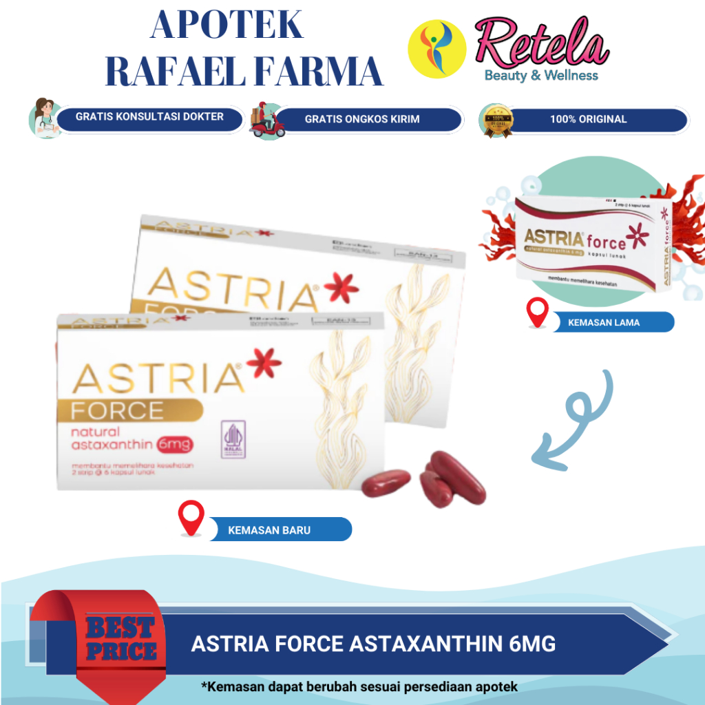 Jual ASTRIA FORCE ASTAXANTHIN 6MG | Shopee Indonesia