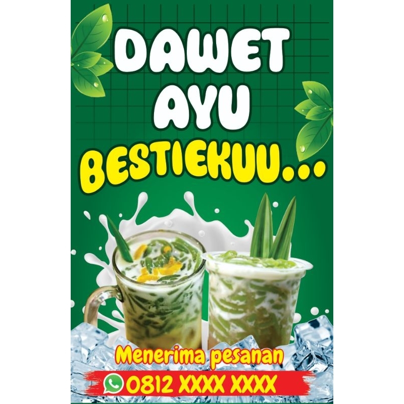 Jual Banner / MMT / Segitiga Banner / Papan Nama Dawet Ayu ukuran ...