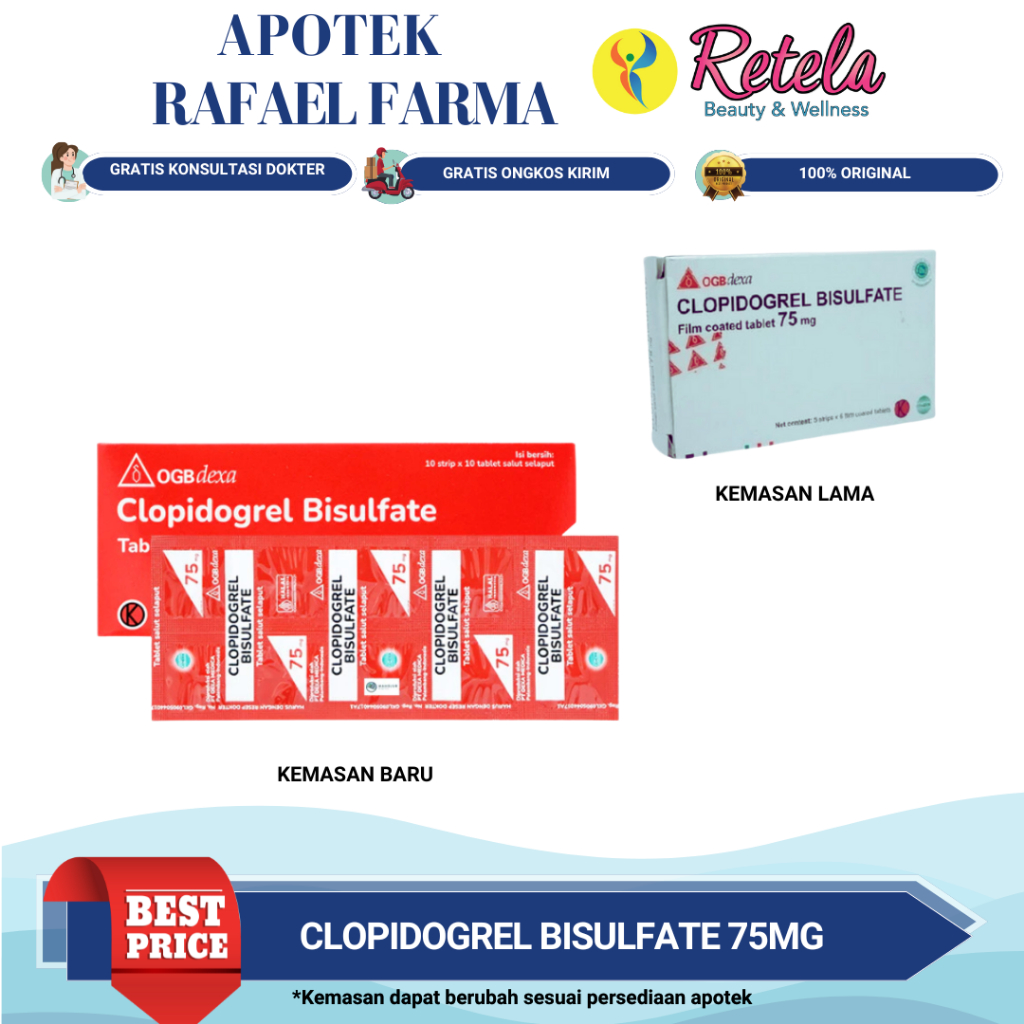 Jual CLOPIDOGREL 75 MG DX BOX 100 TABLET ORIGINAL | Shopee Indonesia