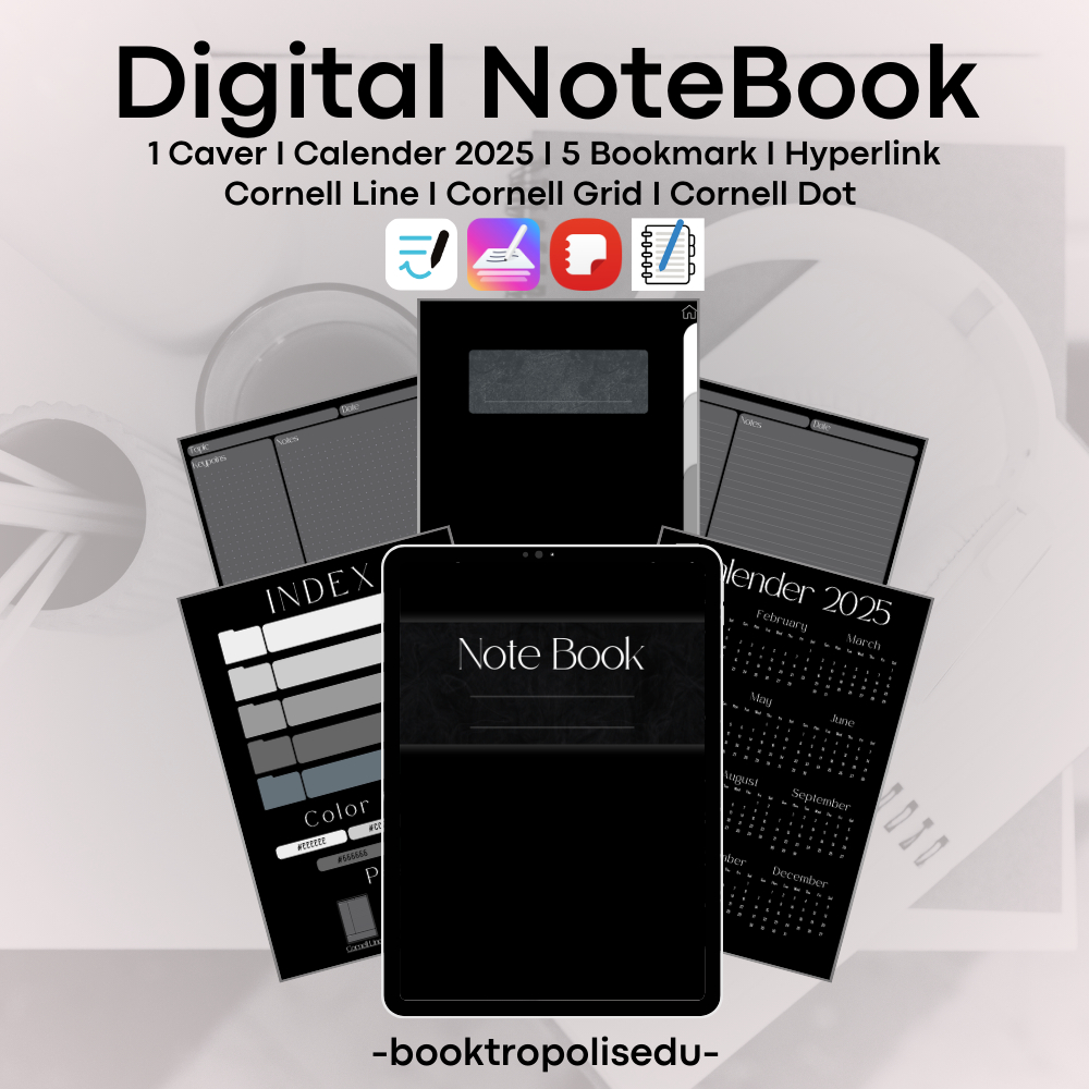 Jual Simple Cornell Method Digital Notebook Edition Classic Monochrome ...