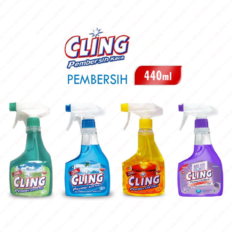 Jual CLING BOTOL SPRAY 440ML - Pembersih Kaca Ocean Fresh Biru ...