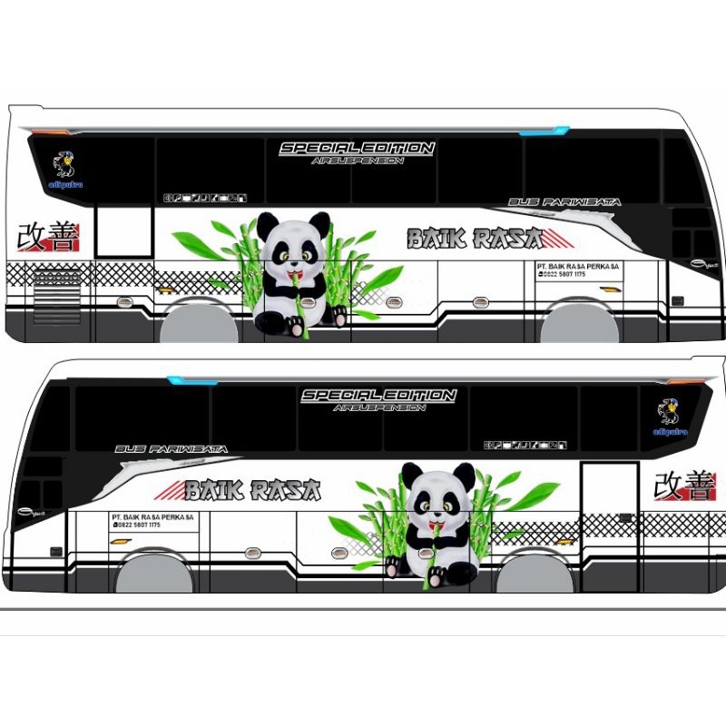 Jual STIKER miniatur bis BAIK RASA KIDS PANDA REBORN Jetbus 5 | Shopee ...