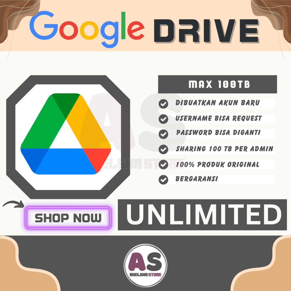 Jual Google Drive Unlimited Storage Lifetime Gdrive | Shopee Indonesia