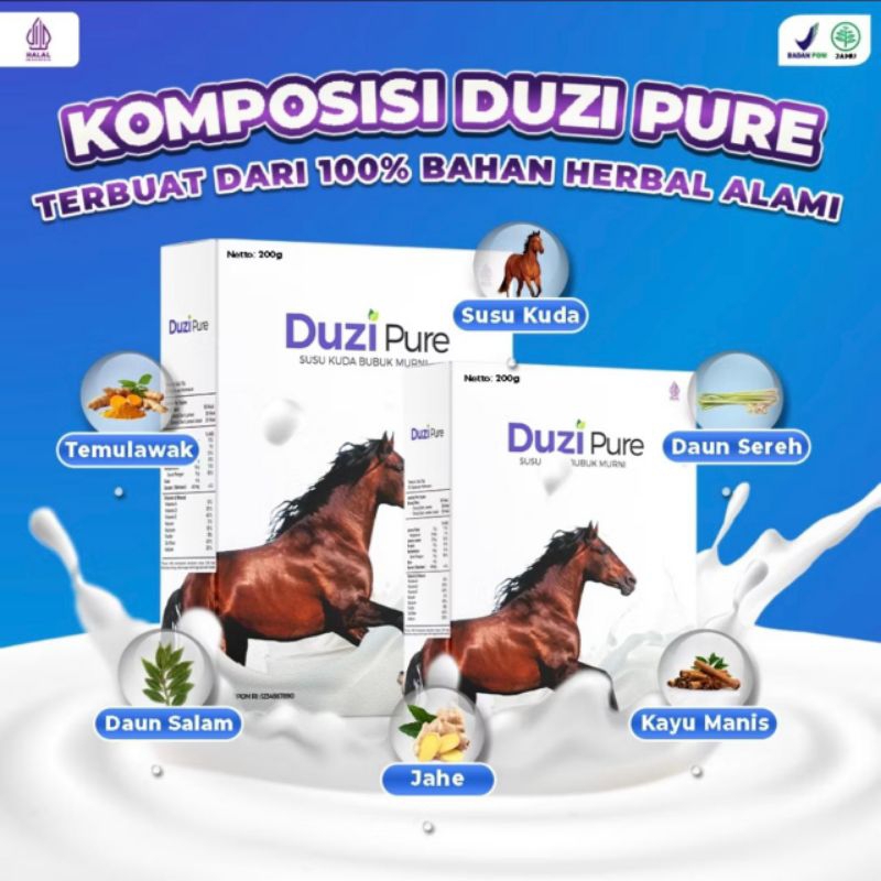 Jual DUZI PURE Susu Kuda Liar Isi 200 Gram | Shopee Indonesia