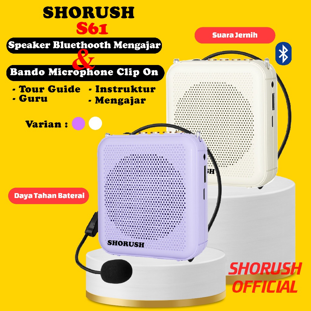 Jual Shorush S61 Speaker Bluethooth Megaphone Mini Pengeras Suara ...