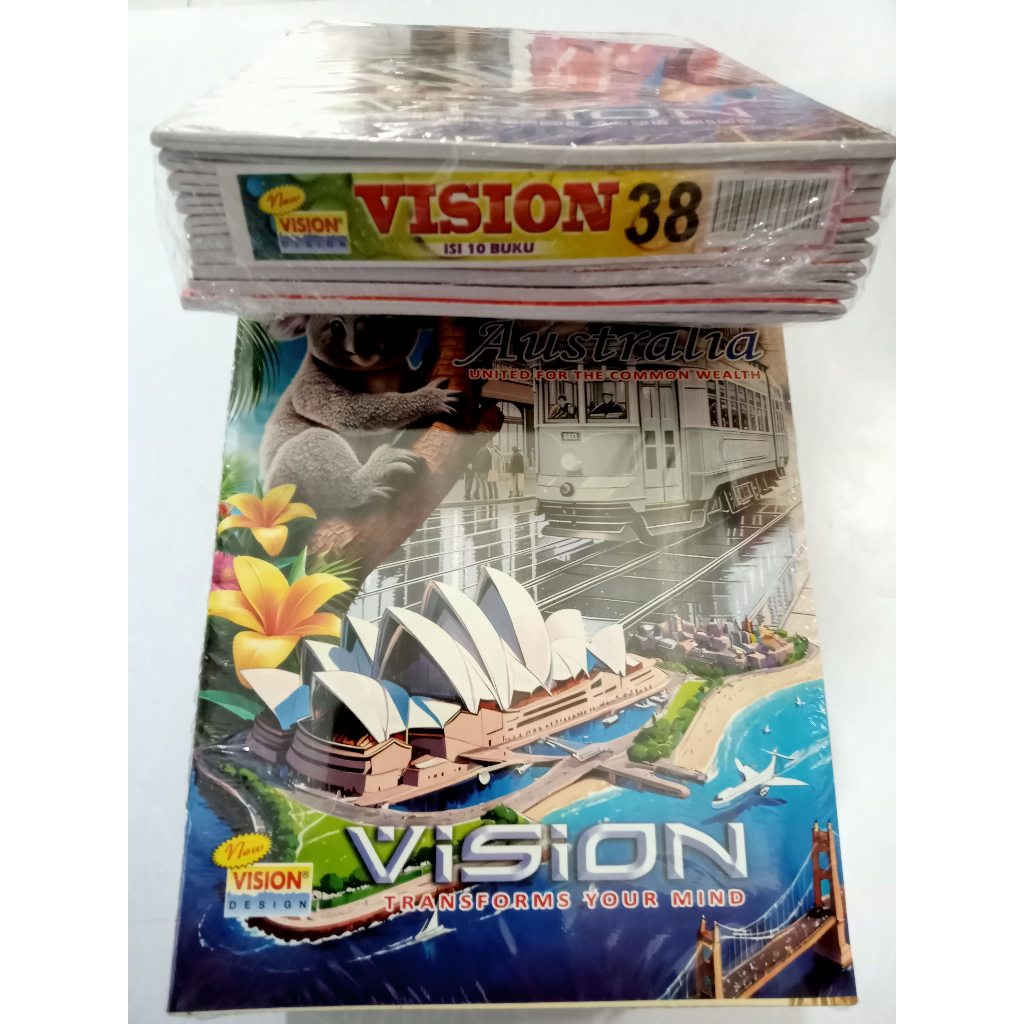 Jual Buku Tulis Vision 38 Lembar 1 Pak isi 10 Buku | Shopee Indonesia