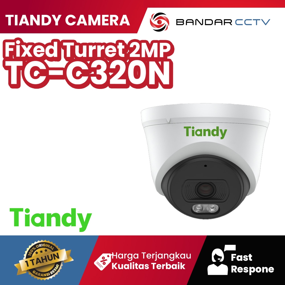 Jual Tiandy TC-C320N 2mp Fixed Turret IP Camera Built In Mic | Shopee ...