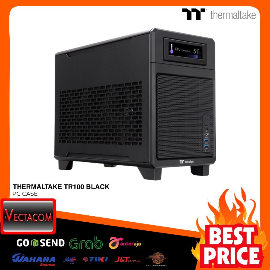 Jual THERMALTAKE TR100 BLACK MINI TOWER CHASSIS - MINI ITX SFF - CASING ...