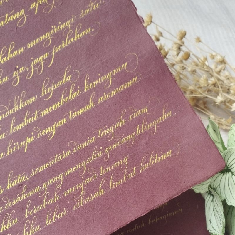 Jual Jasa tulis puisi/ surat - surat aesthetic - copperplate ...