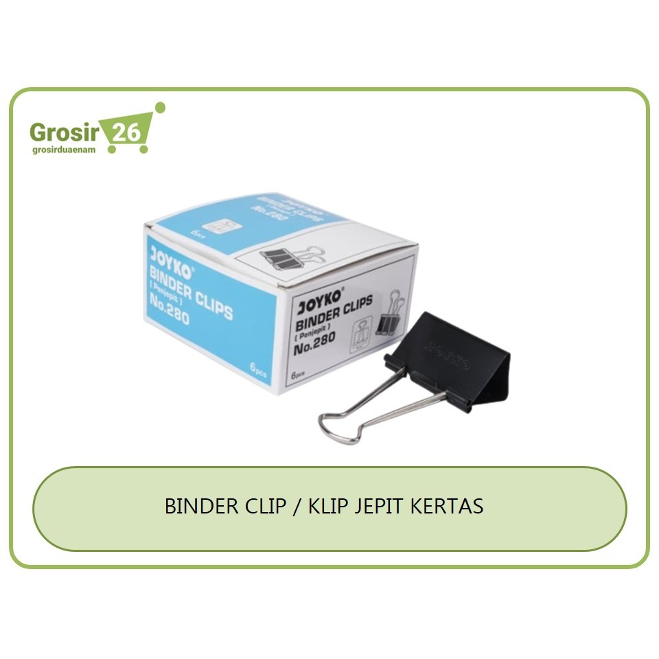Jual (1 box) binder clips / klip / penjepit kertas ukuran 105 | 107 ...