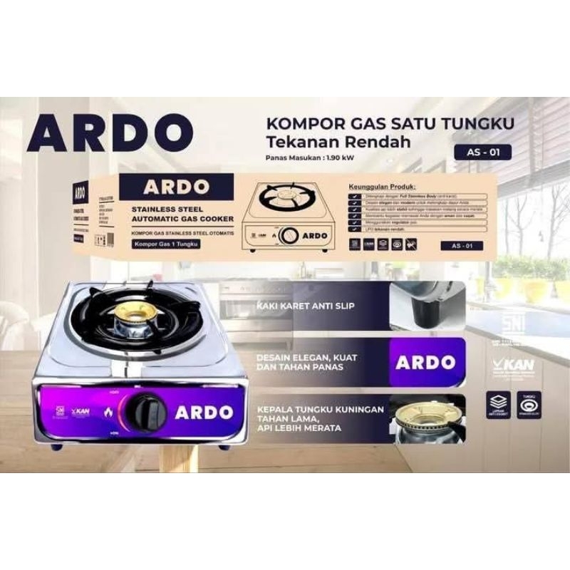 Jual kompor 1 tungku merk ardo | Shopee Indonesia