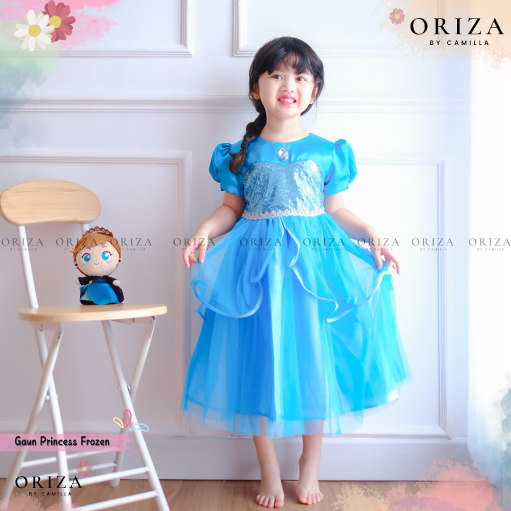 Jual Gaun Princes Frozen/Baju Anak Perempuan/Dress Princes Frozen ...