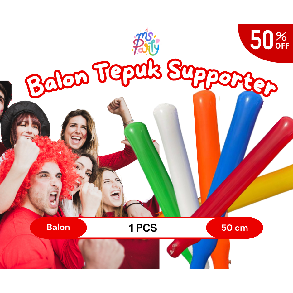 Jual MS PARTY BALON PCV TEPUK SUPPORTER PERTANDINGAN / BALON OLAHRAGA ...