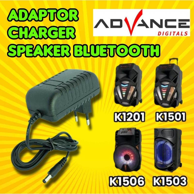 Jual Adaptor charger speaker trolly bluetooth Advance K-1201, K-1501, K ...