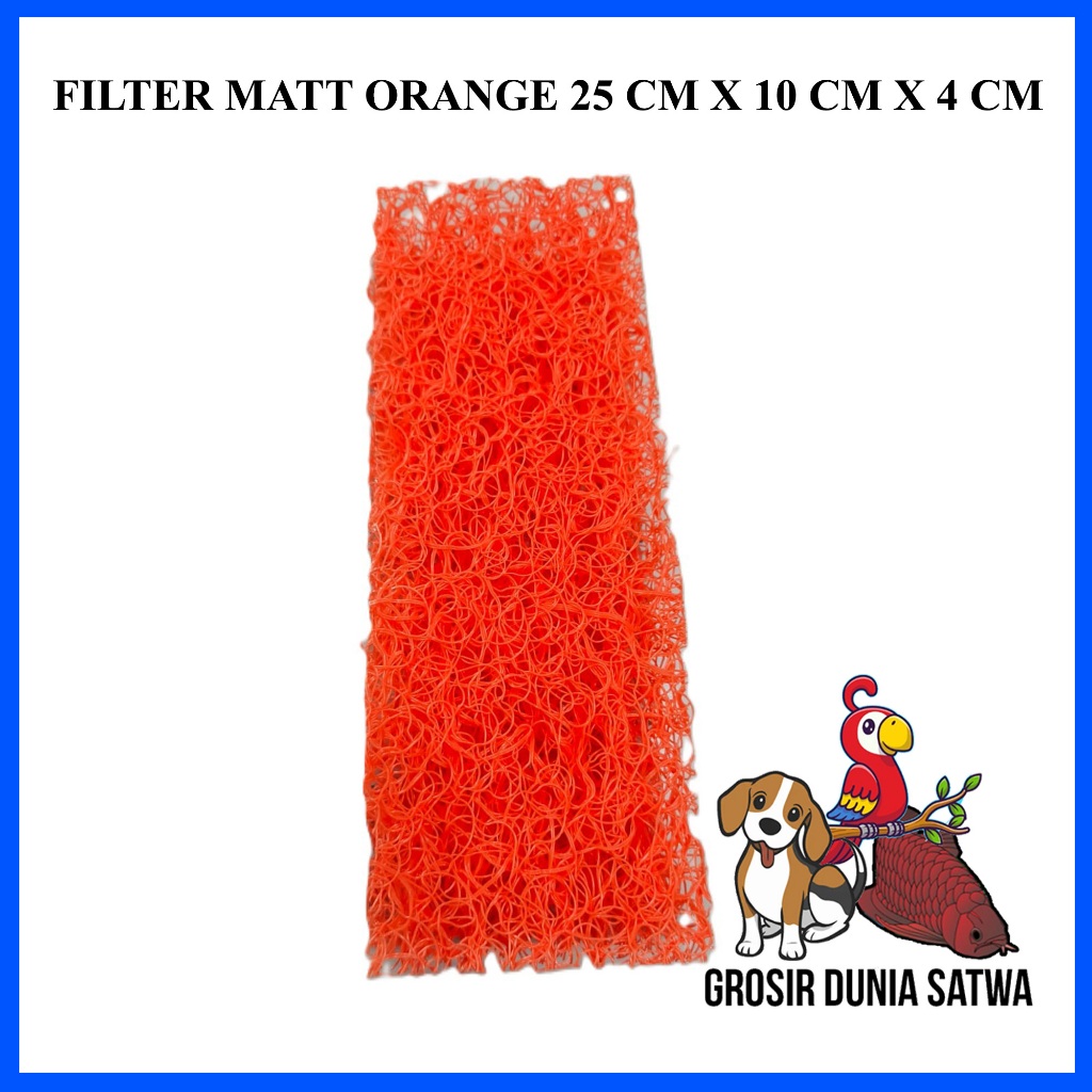 Jual FILTER MAT SPIRAL JAPMAT FILTER ORANGE 25X10 CM FILTER MEKANIS ...