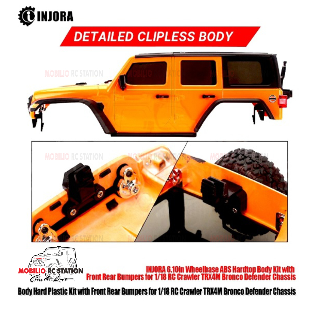 Jual Body Hard Plastic Kit with Front Rear Bumpers TRX4M Bronco ...