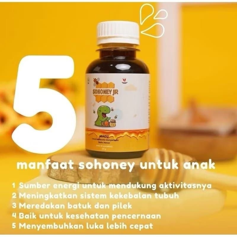 Jual Madu Sohoney Jr - Madu Multivitamin untuk Penambah Nafsu Makan Anak Original | Shopee Indonesia