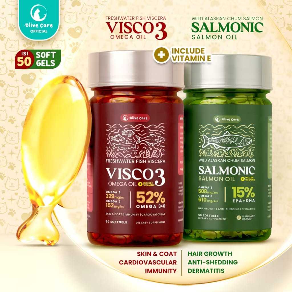 Jual Olive Care Fish Oil Minyak Ikan Murni Tinggi Omega 3 Omega 6 isi ...