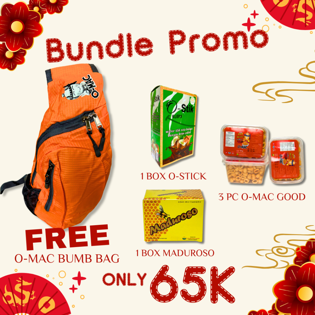 Jual Bundle Promo Bumb Bag O-Mac Isi Maduroso, O-Stick Box & O-Mac Good ...