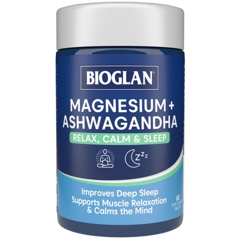 Jual Bioglan Magnesium + Ashwagandha Relax Calm & Sleep 60 Tablets ...