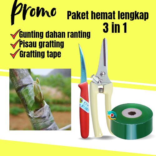 Jual PAKET GRAFTING LENGKAP GRAFTING TOOL TANAMAN PITA GRAFTING TAPE ...