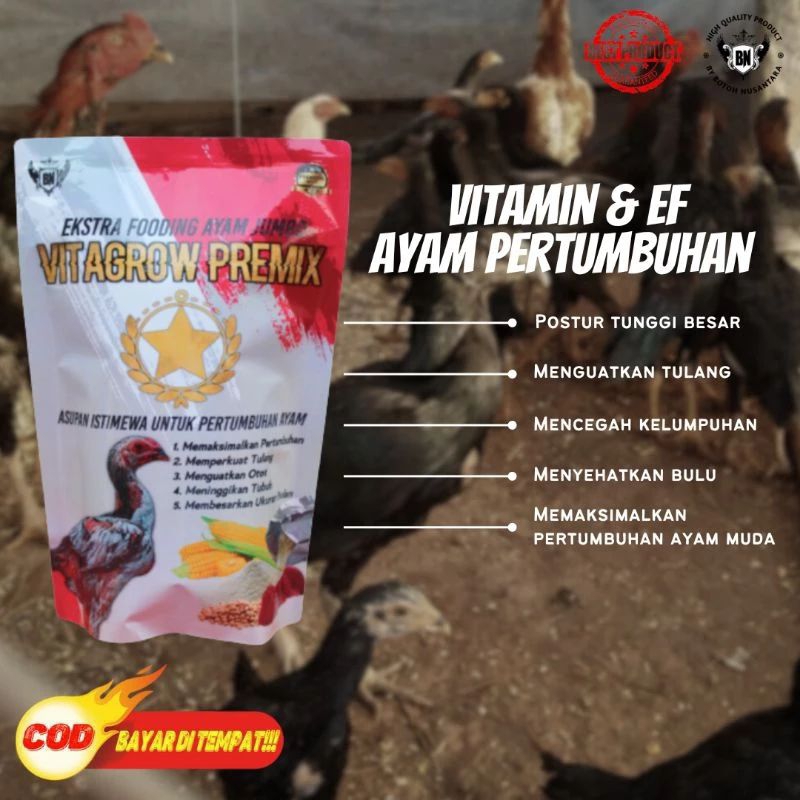 Jual VITAGROW PREMIX pakan ayam untuk membesarkan ayam masa pertumbuhan ...