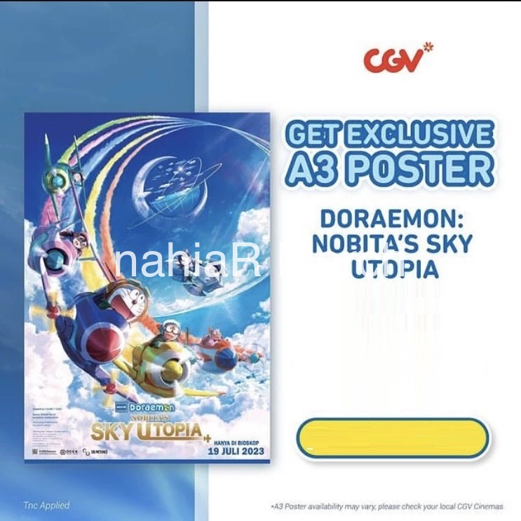 Jual Doraemon: Nobita's Sky Utopia x CGV Official A3 Poster | Shopee Indonesia